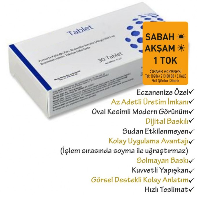 Eczane İlaç Etiketi